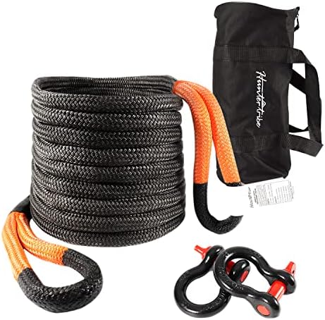Kinetic Recovery Rope 1" x 30 Ft Tow Rope Strength of 30000Lb Heavy ...