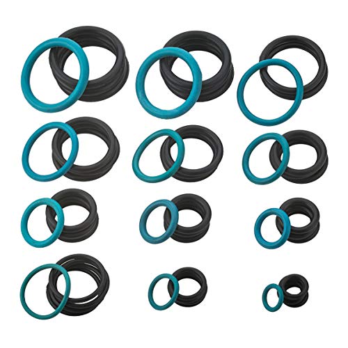 Katzco 62 Piece O-Ring Assortment Set - Heavy Duty Rubber Rings For ...