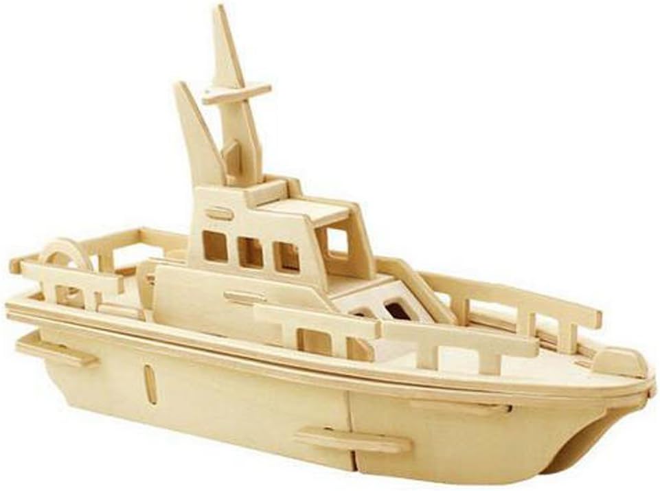 EQLEF 3D Jigsaw Lifeboat Model Woodcraft Kit Wooden Puzzle Toy – BigaMart