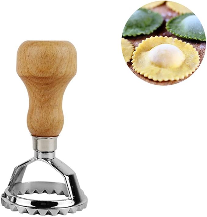 Ruiting Ravioli Cutter Ravioli Press Round with Fluted for Pasta ...
