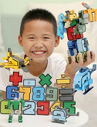 15 Pcs Number Rots Robots Transforming Blocks Toys for 3 4 5+ 6 7 8 ...