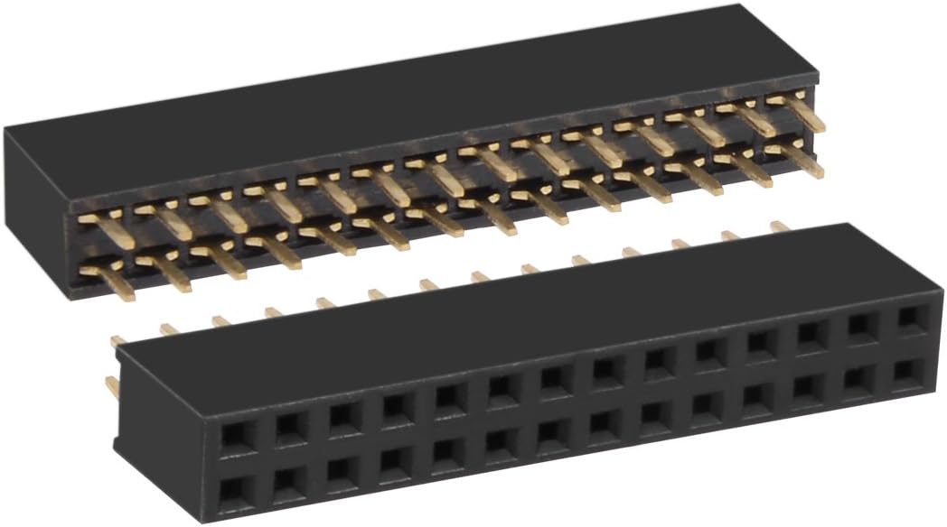 Amazon.com: uxcell 50Pcs 2.54mm Pitch 2x14-Pin Double Row Straight ...