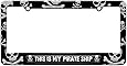 Amazon.com: This is My Pirate Ship - License Plate Tag Frame - Skull ...