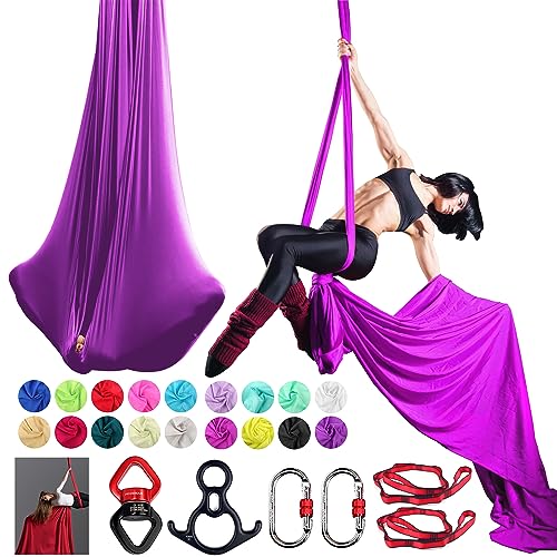 PRIORMAN Aerial Silks Set, Premium Ariel Yoga Hammock 9 Yards Aerial ...