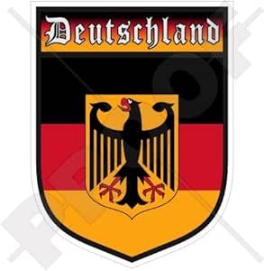 ALEMANIA Deutschland Alemán Escudo DEUTSCH 100mm (4") Pegatina de ...