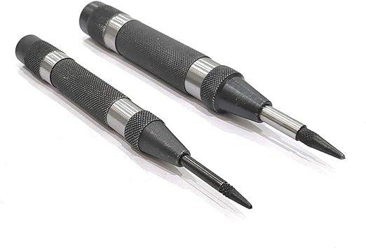 Automatic Center Punch with Replaceable Hardened Steel Tip ((Set of ...