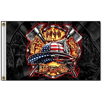 Amazon.com : NationalCountryFlags New 3x5 Fire Department Flag ...