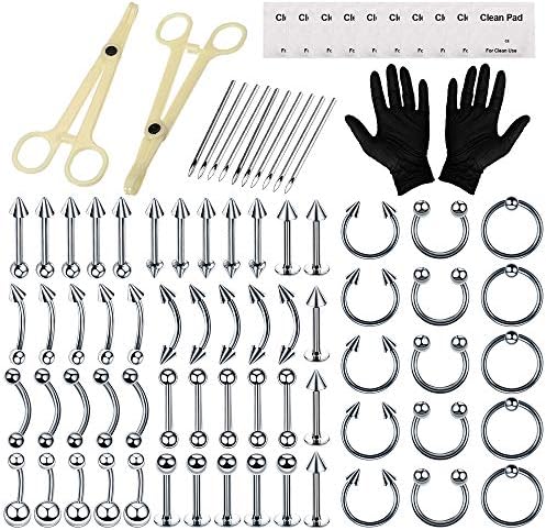 Belly Button Piercing Needle And Clamp