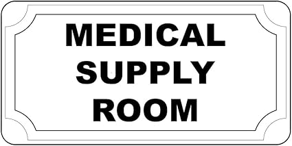 Amazon.com: Medical Supply Room Retro Vintage Style Metal Sign - 8 In X ...