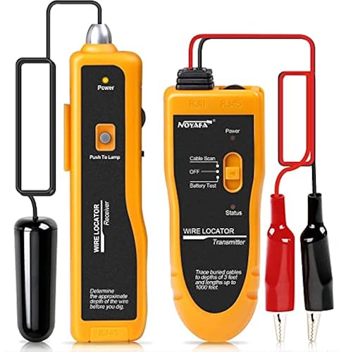 NOYAFA Underground Cable Locator, Wire Tracer Detector with Earphone ...