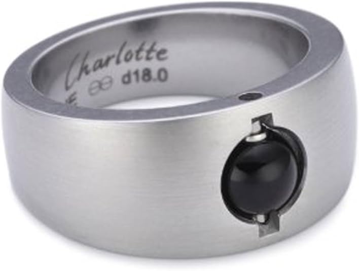 Charlotte Damen-Ring-Grundform ø 21,0 Edelstahl 33-099055-d210: Amazon ...