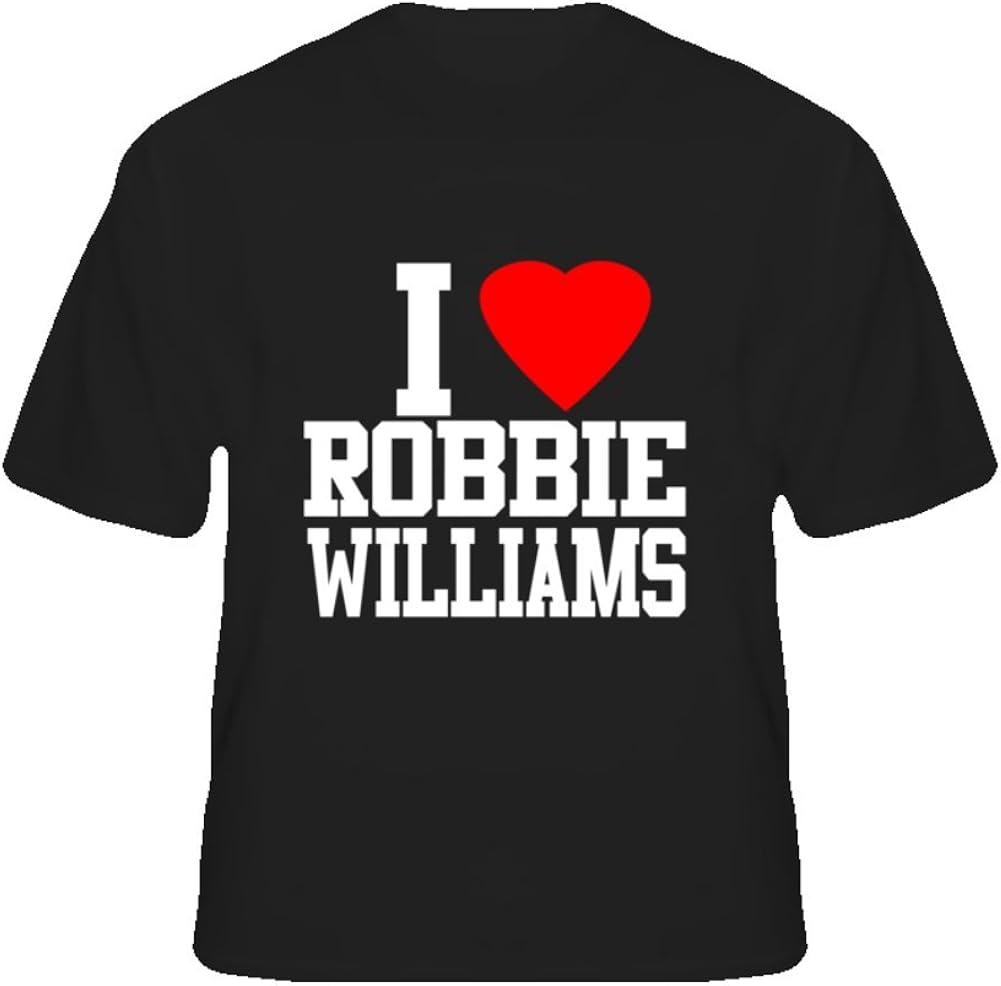 Threadsquad I Love Robbie Robin Williams T Shirt: Amazon.ca: Clothing ...
