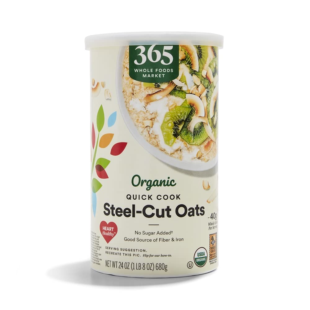365 by Whole Foods Market, Organic Quick Cook Steel Cut Oats, 24 Ounce ...