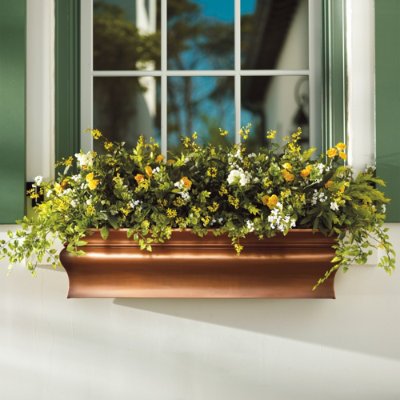 Amazon.com: Lena Copper Window Box - 30" - Grandin Road: Home & Kitchen