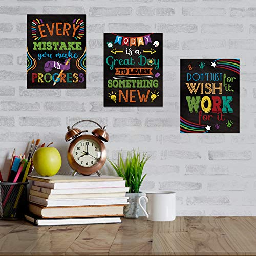 13 pieces Motivational Posters for Classroom, Laminated Inspirational ...