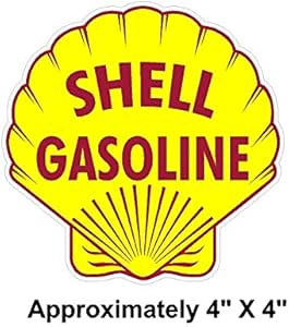 Shell Gasoline Vintage Petroleum Decal, Decals, Magnets & Bumper ...