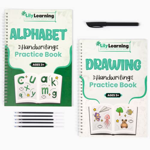 Lily Learning Handwriting Practice Kit - Reusable Copybooks for Kids ...