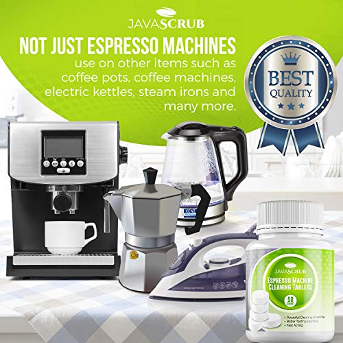 Java Scrub Espresso Machine Cleaning Tablets – Descaling Tablets (50 ...