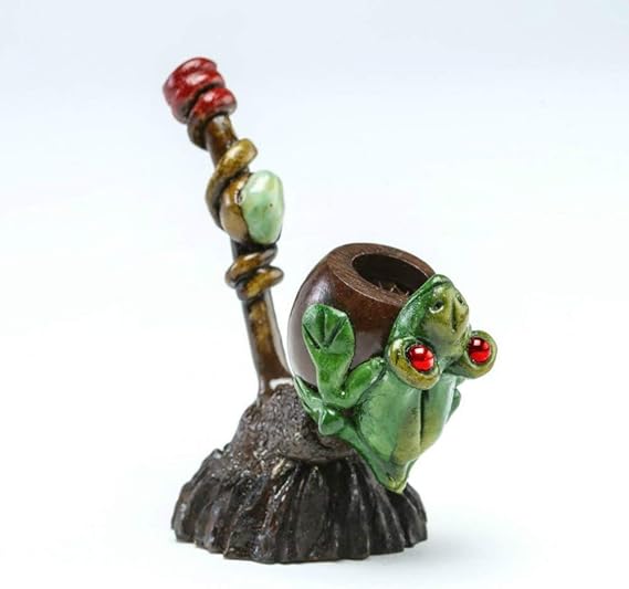 Amazon.com: Frog Smoking Pipe w/Andean Walnut Base - Made in the Andes ...