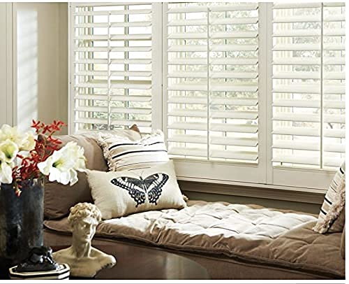 SHUTTERS-Plantation- Interior Window Covering - Durable Poly-Custom Made to FIT- DIY Install ...