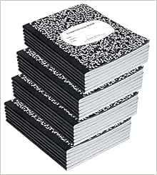 Wide Ruled Black Marble Composition Notebook, 100 Sheet, 24-Pack ...