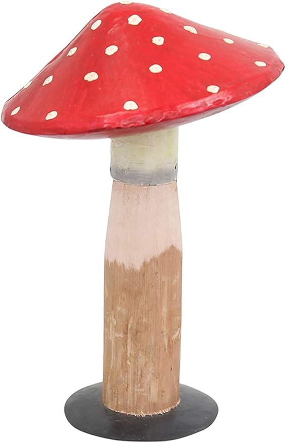 Primus Wood & Metal Toadstool Garden Ornament: Amazon.co.uk: Garden ...