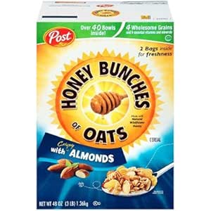Amazon.com: Post Honey Bunches of Oats with Crispy Almonds (48 oz ...