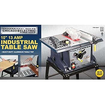 10 in., 13 Amp Benchtop Table Saw -USATM by Chicago Electric Power ...