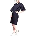 Amazon.com : Lurrose Black Salon Client Gown Robes Cape Hair Smock Cape for Clients Kimono Style ...