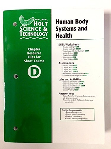 Amazon.com: Holt Science & Technology: Chapter Resource File D: Human ...