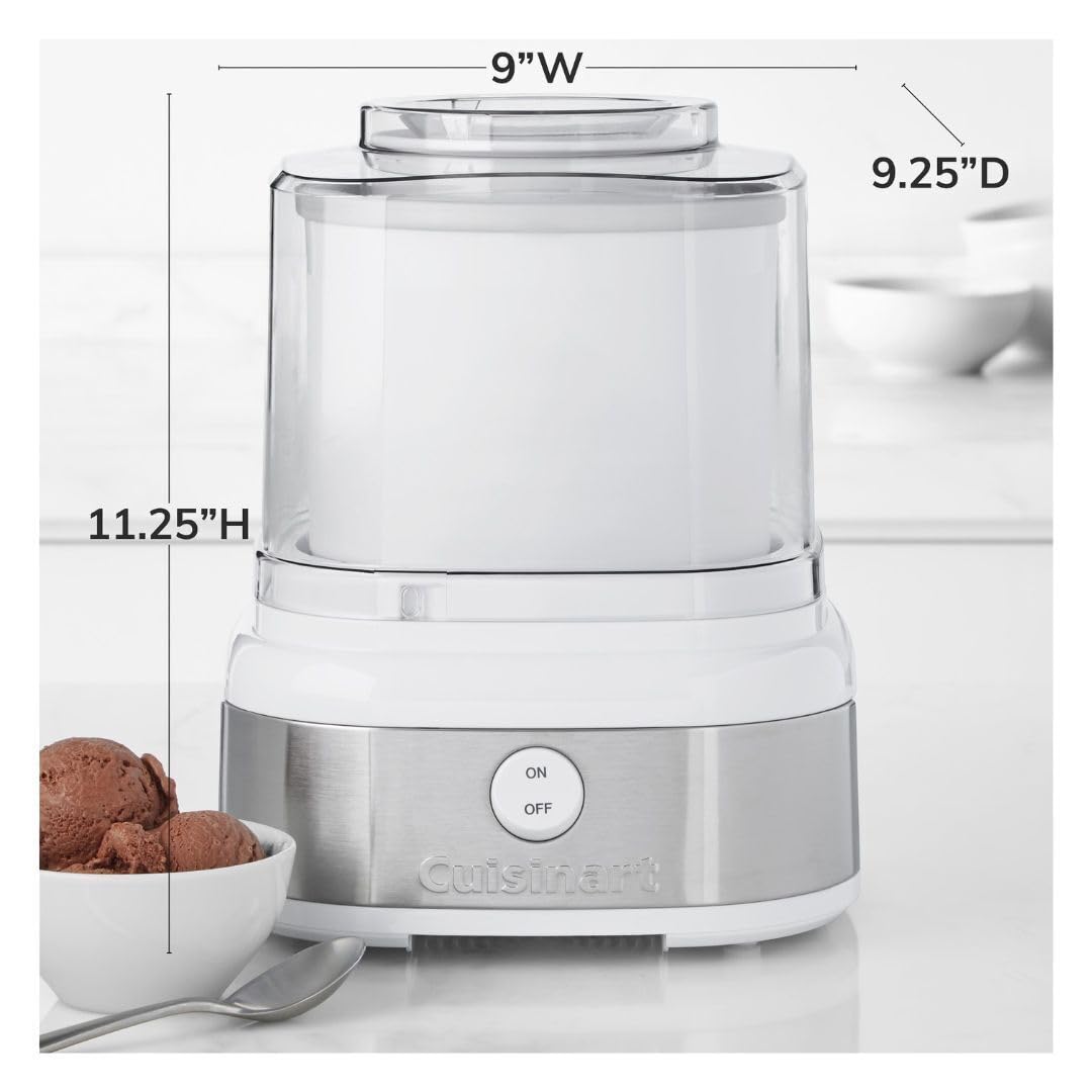 Cuisinart Ice 22 Ice Cream Maker With Two Insulated Freezer Bowls And ...