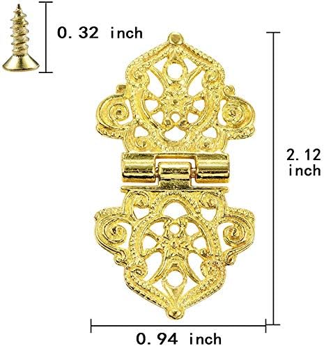 Antique Decorative Hinges Bronze Engraving Design Box Hinges Jewelry ...