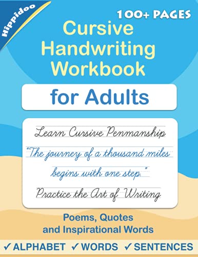 Cursive Handwriting Workbook For Adults Learn To Write In Cursive Cursive Handwriting Workbook For Adults Learn To Write In Cursive