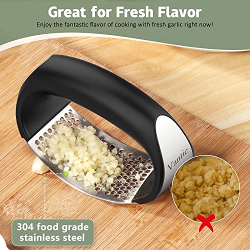 Vantic Garlic Press Rocker - Stainless Steel Garlic Mincer Garlic ...