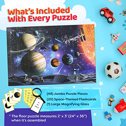 Solar System Spy Puzzle with Flashcards and Magnifying Glass 2ft x 3ft ...
