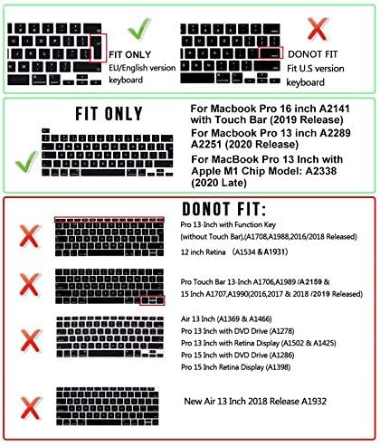 MMDW Spanish Language ESP Keyboard Cover A2179 Silicone Protective Skin ...