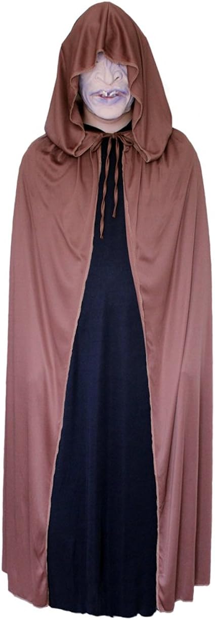 Amazon.com: SeasonsTrading 54" Brown Cloak with Large Hood - Halloween ...