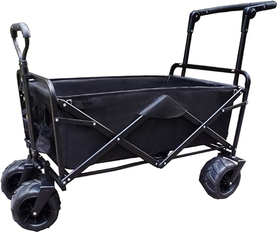Amazon.com : 4-Wheel Folding Trolley - Foldable Camping Cart Portable ...
