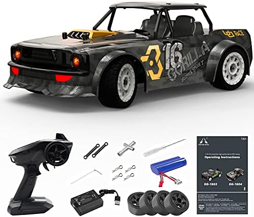Hitish Remote Control Car, 1/16 Scale 30KM/H High Speed Fast RC Drift Car, 2.4Ghz Steering ...