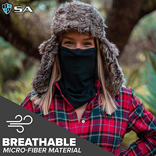 SA - Tactical Black UV Face Shield 5 Pack - Multipurpose Microfiber ...