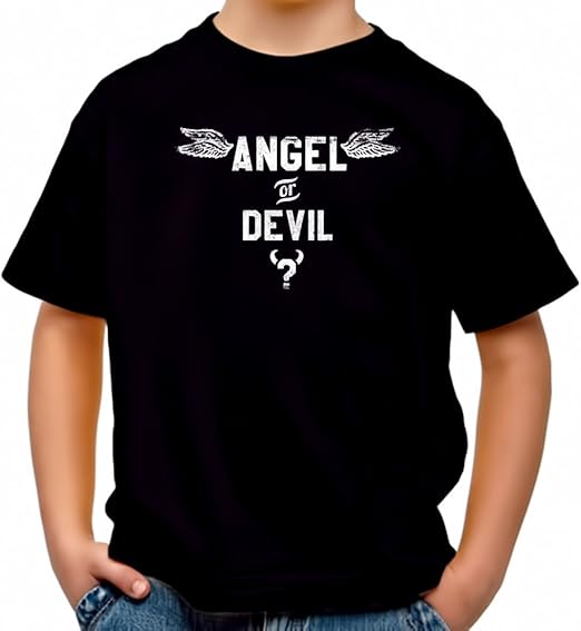 Angel or Devil Cool Party Kids T-Shirt: Amazon.co.uk: Clothing