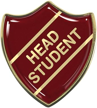 Head Student Burgundy School Shield Badge: Amazon.co.uk: Clothing