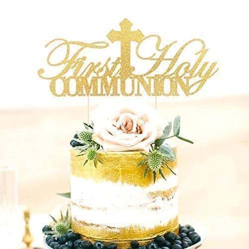 Amazon.com: First Holy Communion Cake Topper, First Communion Cake ...