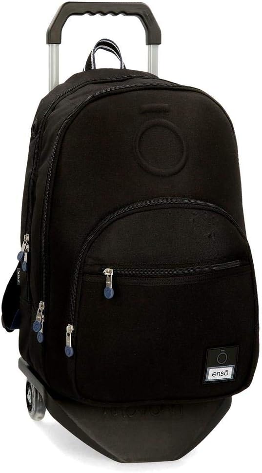 Enso Basic Double compartment Backpack with trolley Black 32x46x17 cms ...