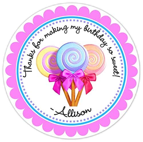 Amazon.com: Lollipop Candy Land Party Birthday stickers, Candyland ...