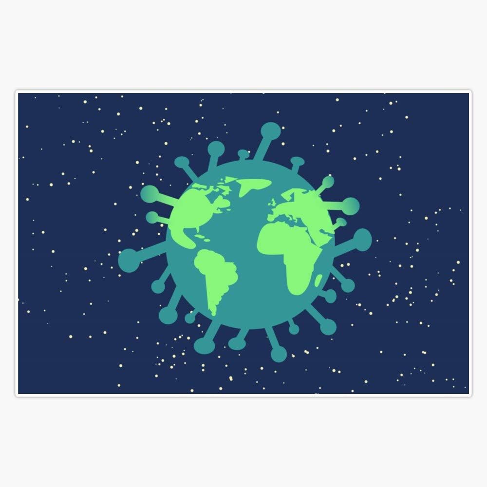 Amazon.com: World coronavirus Decal Vinyl Bumper Sticker 5": Automotive