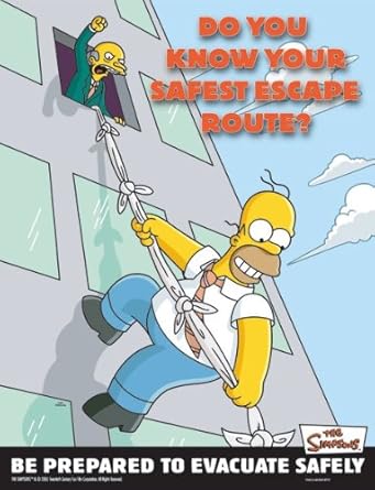 Simpsons Emergency Preparedness Workplace Safety Poster - Do You Know ...