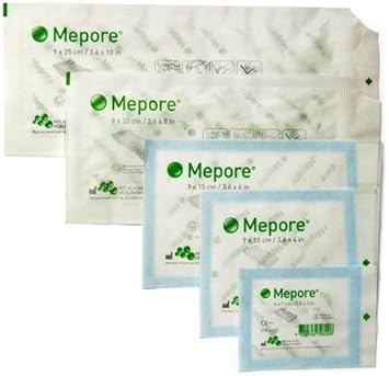 Mepore Film and Pad Self-Adhesive Dressing, 5 x 4 cm: Amazon.co.uk ...
