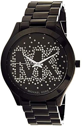 سعر ساعة ران واي بمينا اسود وسوار ستانلس ستيل للنساء من مايكل كورس ...