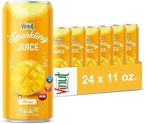 سعر Vinut Sparkling Mango Drink – 330ml x 24 pack Fruity Carbonated Beverage – Tropical Flavor ...